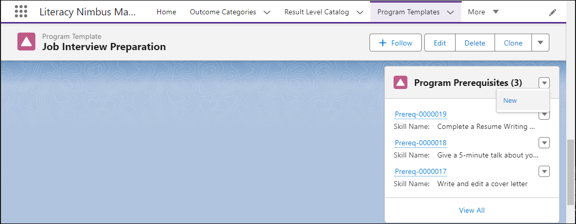 Program Prerequisites