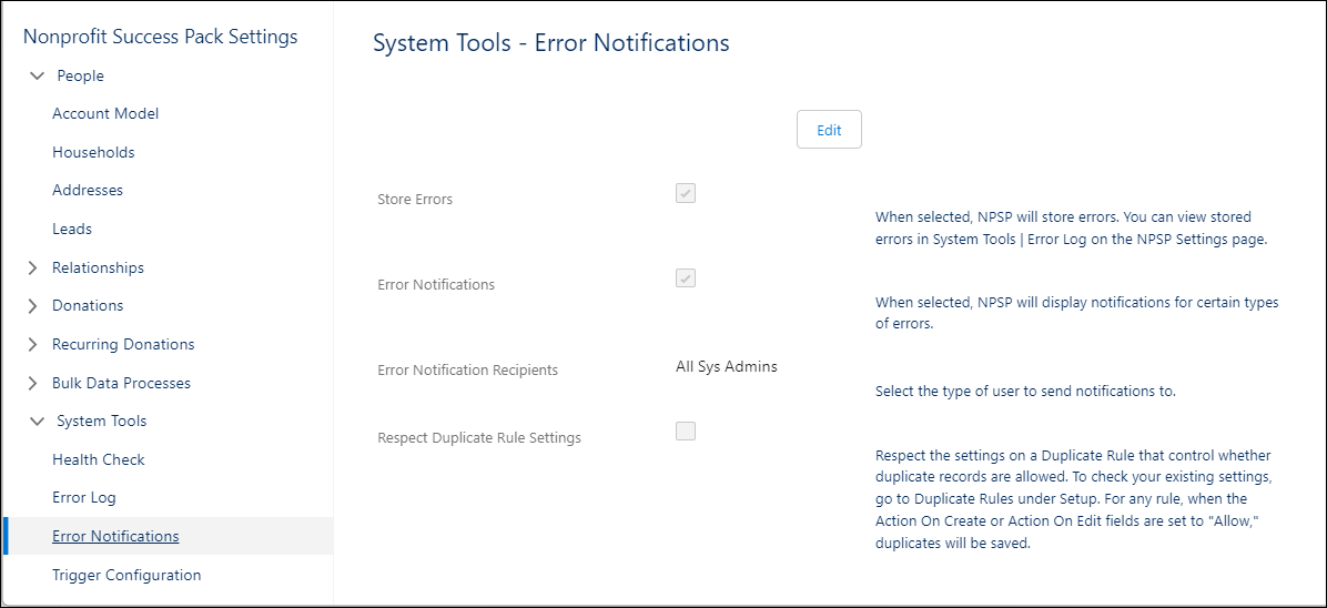 Basic NPSP Configuration