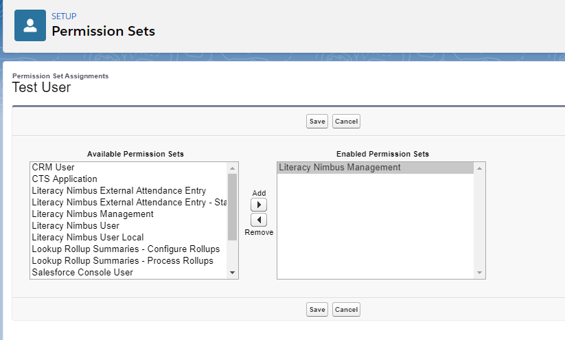 Literacy Nimbus Permission Sets